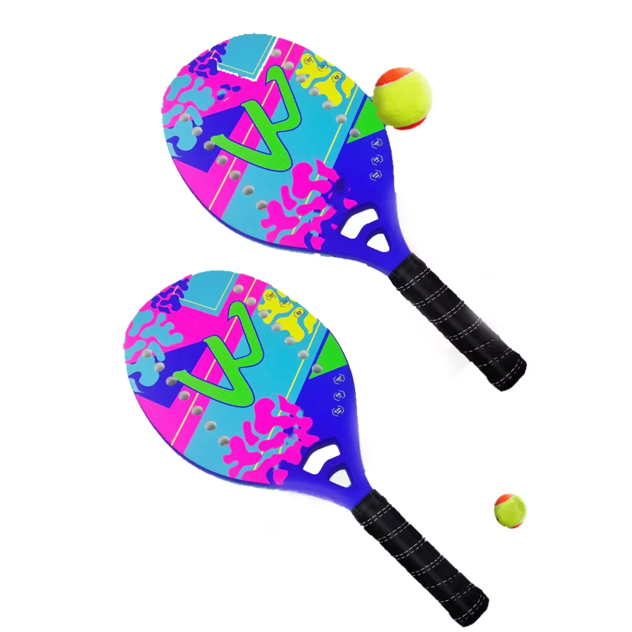 6-14yo Kids Beach Tennis Racket Beginner Racket Carbon Fiber 270g Light ...