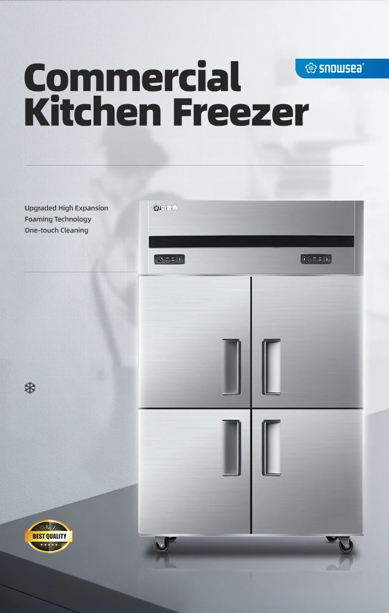 Restaurant Upright 4 Door Chiller Commercial Frozen Food Kitchen ...