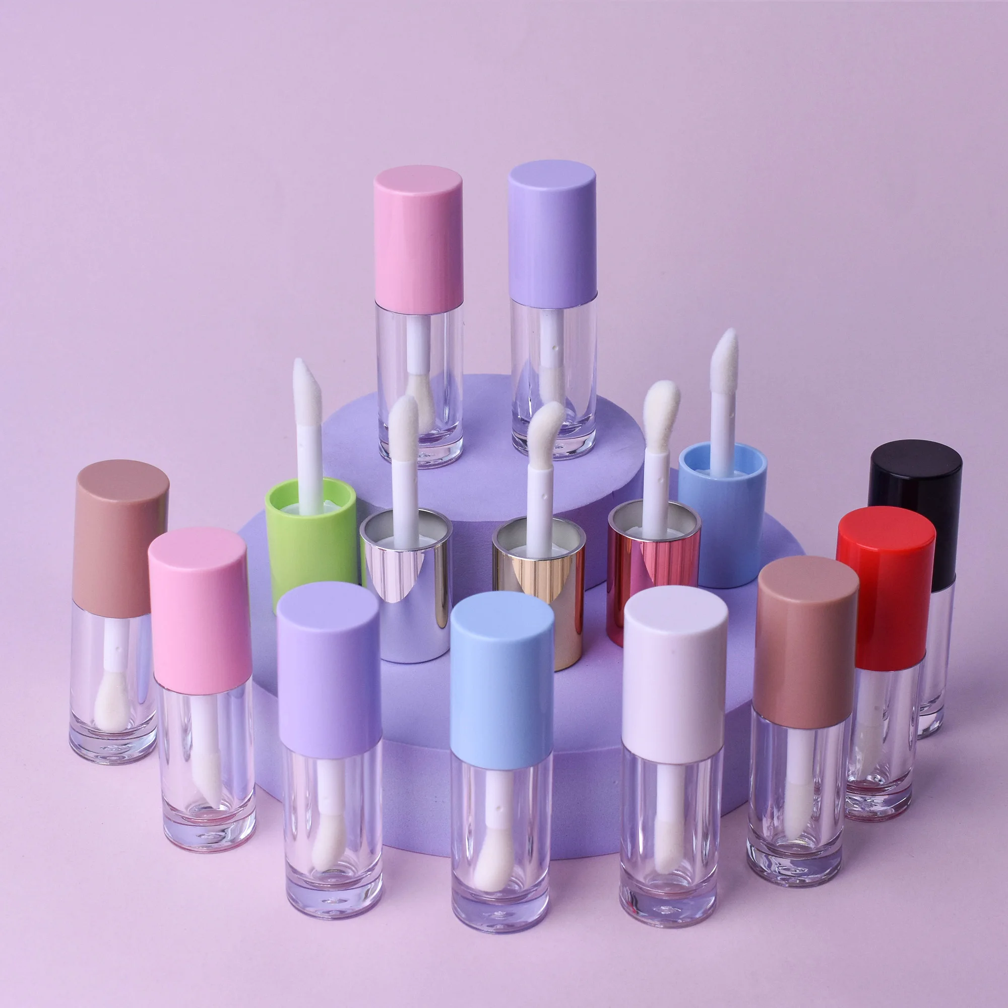 Big Brush Applicator Lip Gloss Packaging Wand - Empty Tube