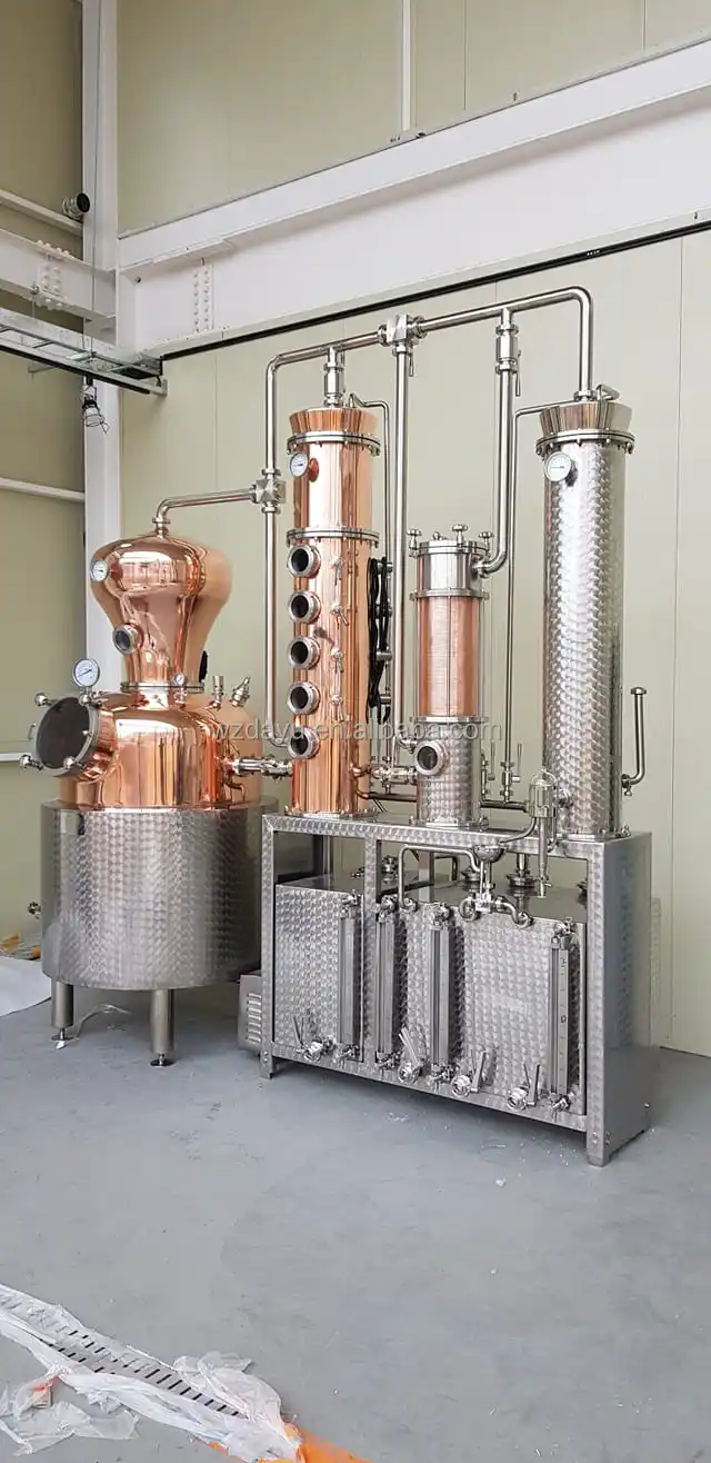 DYE Whisky Rum Brandy Still Column Distilling Equipment Double Pot ...