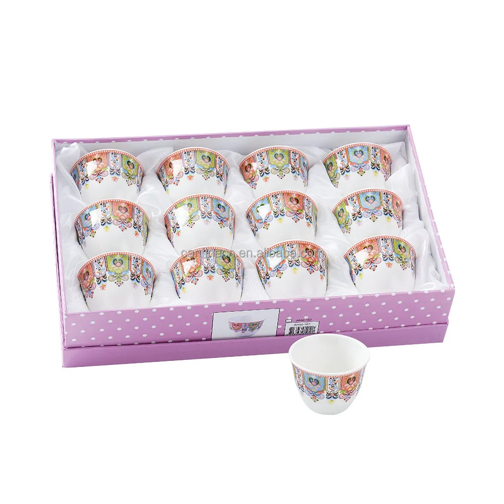 12pcs/set Arabic Style Cawa Cup Manufacture Of Real Gold Stock Tea Cup ...