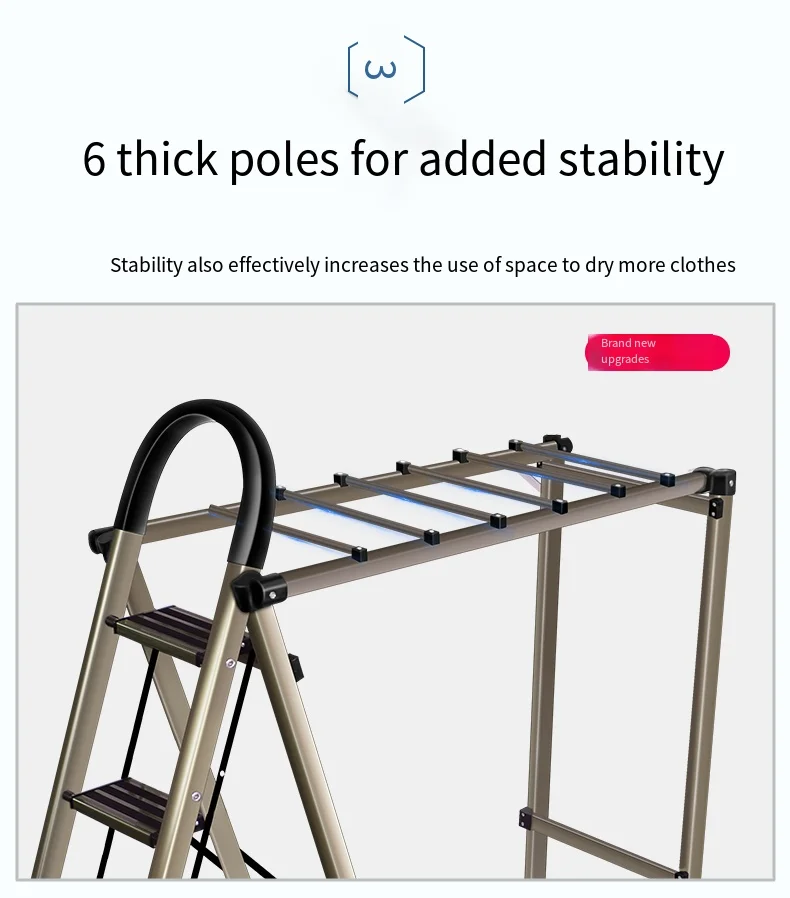 Climbing Drying Ladder Folding Ladder Drying Rack Balcony Household ...