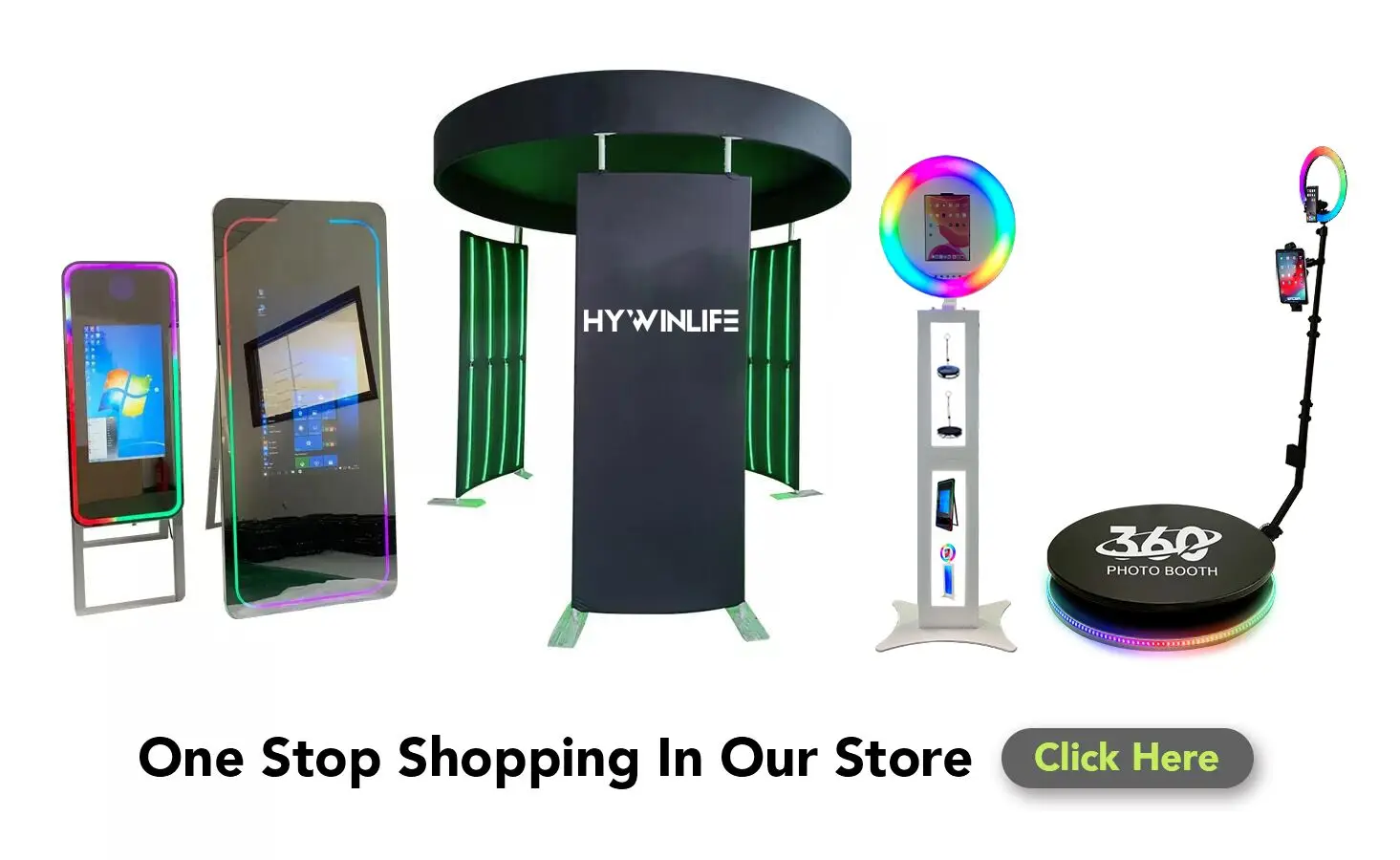 Metal Photo Booth Shell 15.6inch Touch Screen Dslr Led Open Air Photo ...