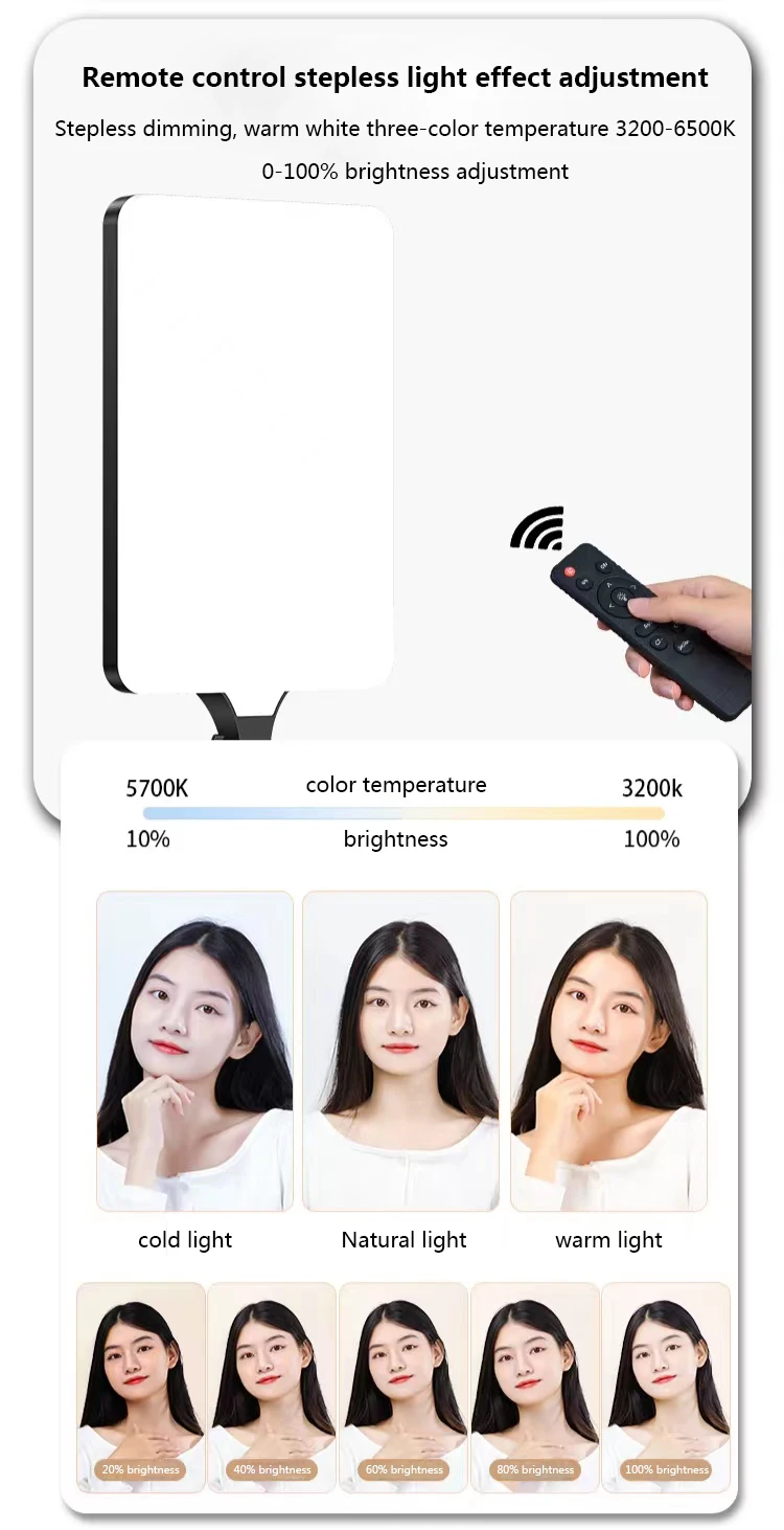 Film Shooting Studio Video LED Lights - Adjustable Color Temp