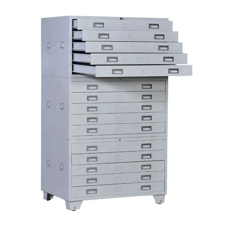 Metal A0 Paper Map Cabinet Plan 5 Drawers Filing Cabinet Steel A1 Paper ...