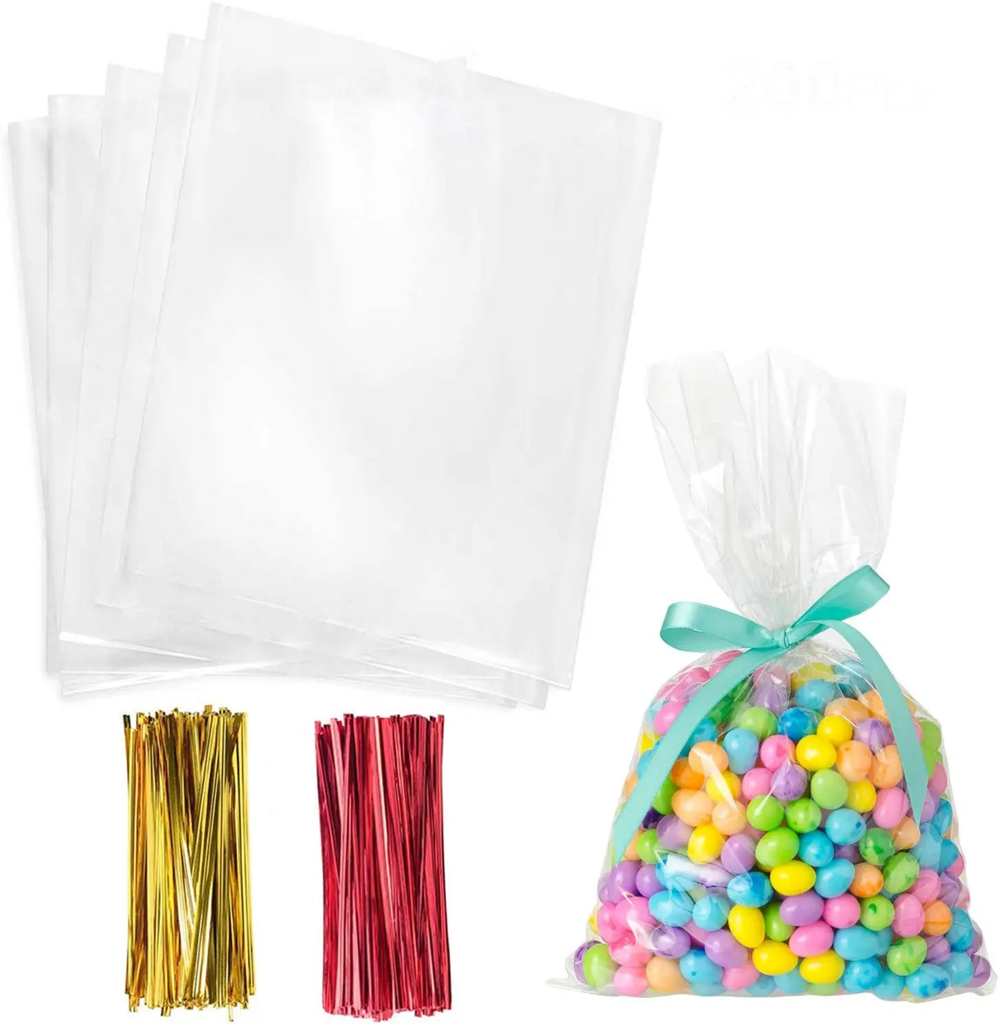 CT- Factory Direct Sales- Clear Candy Tie Bag- OPP Bags- Store, Pack ...