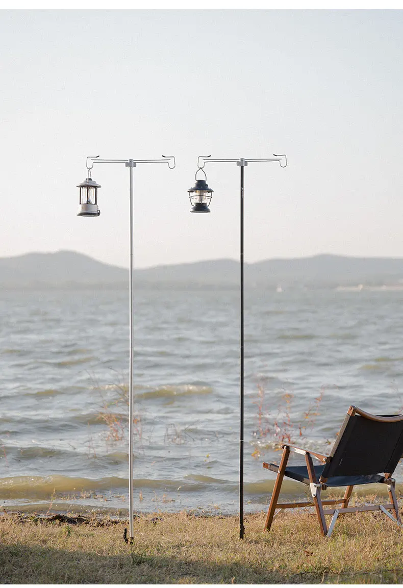 Folding Lantern Stand Pole Portable Lamp Holder Outdoor Telescopic ...