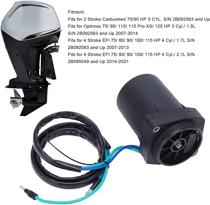 8M0142591 Tilt Trim Motor for Mercury Mariner Outboard Engine 4 Stroke ...