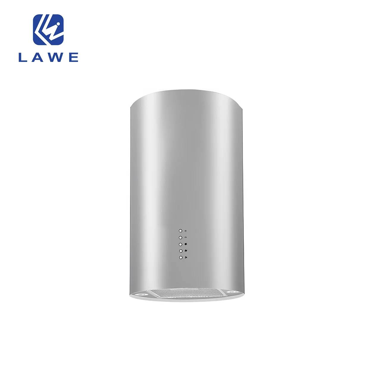 Cylindrical Smart Range Hood - 1200m³/h Suction, Low Noise Stainless ...