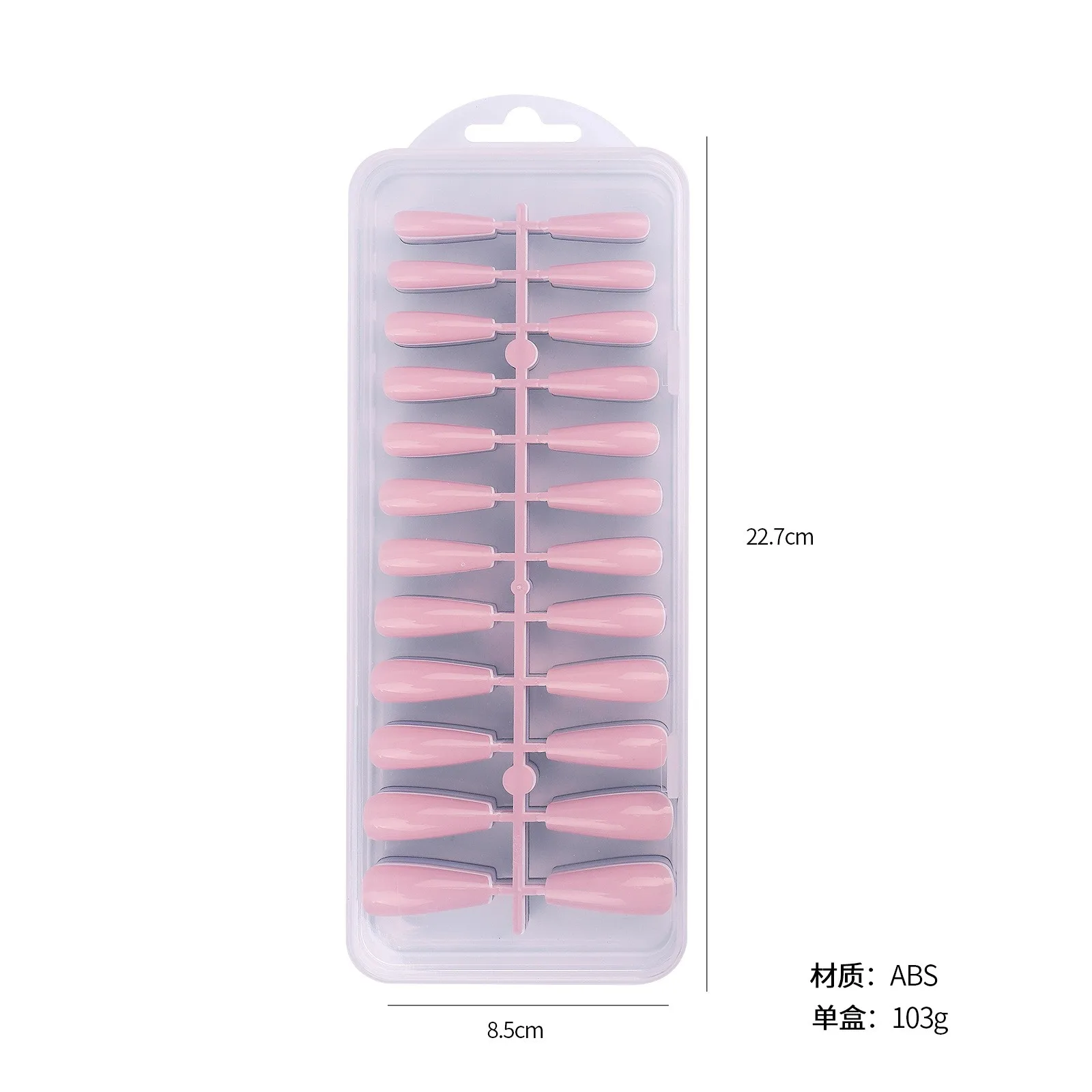 240pcs Box Full Cover False Nail Tips Finished Jelly Color Ballerina