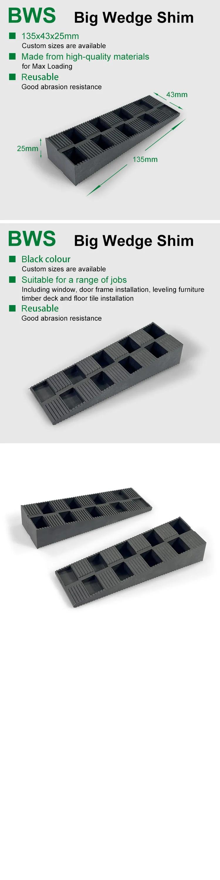 Tile Spacer Plastic Wedge Shims Woshun Made Shims Spacer For Door ...