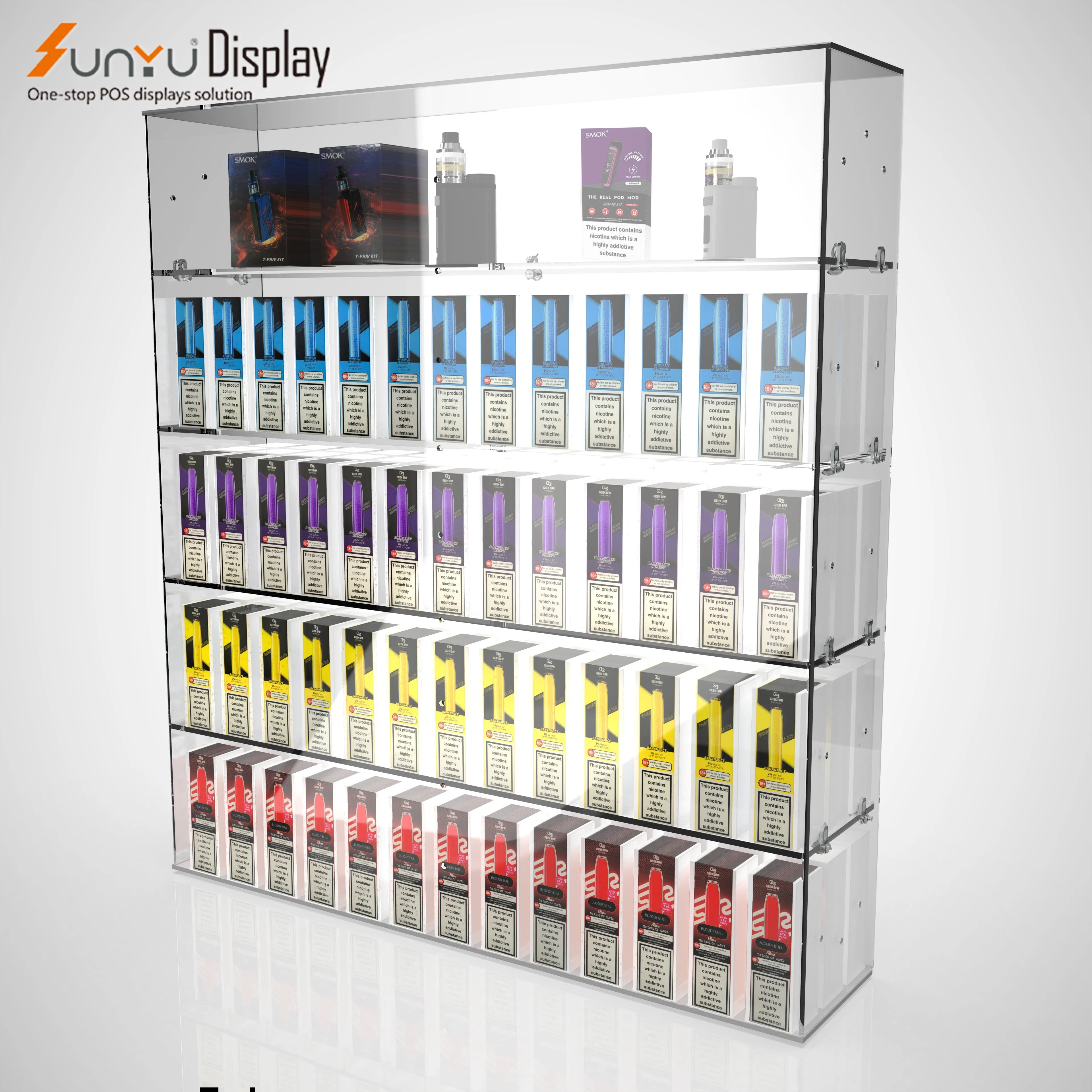 Acrylic Light-emitting Display Cabinet Cigarette Display Stand Tobacco ...
