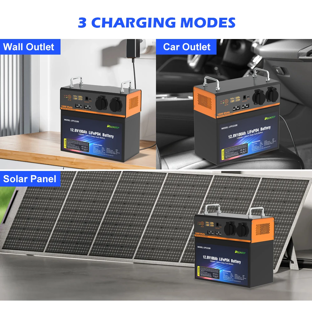 BYD 12V Lifepo4 Batteries with 1000W Inverter - Smart BMS