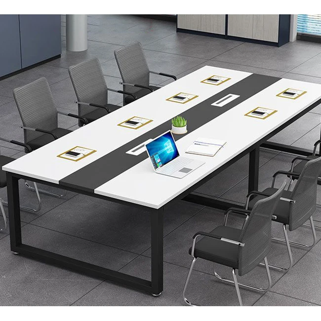 Modern Modular Metal Legs Conference Tables For Sale White Gloss Large ...