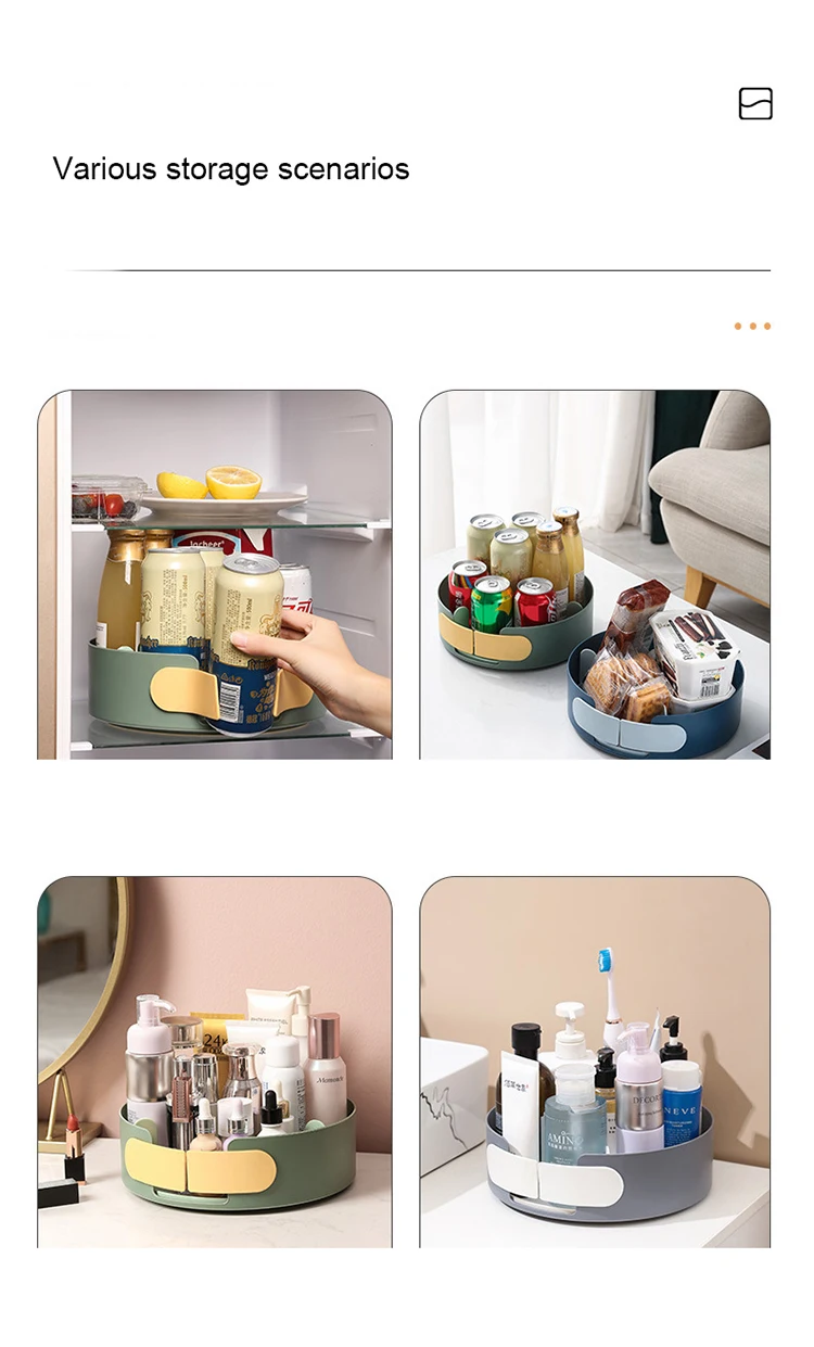 10 Inches Rotating Spice Rack Turntable Organizer For Cabinet Kitchen ...