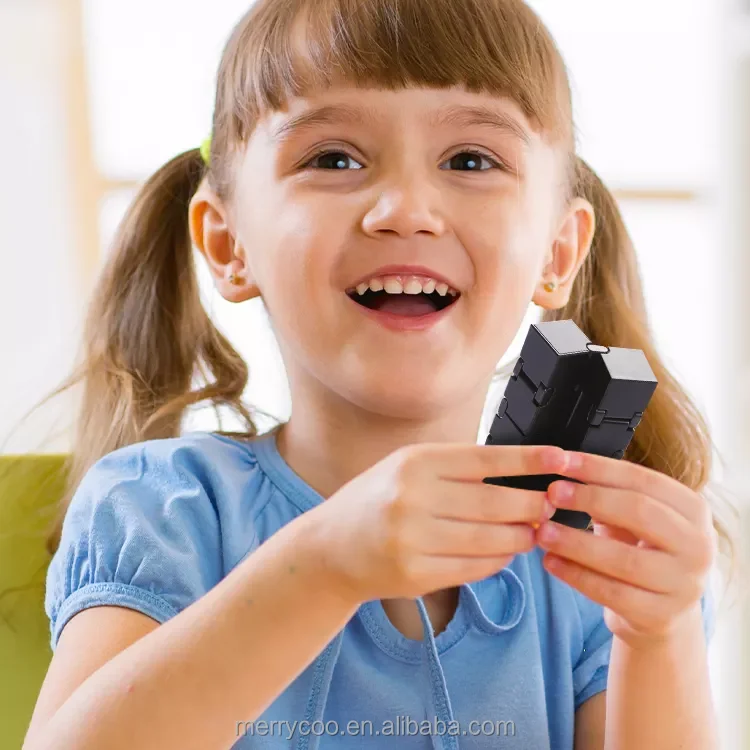 Black Infinity Cube - Ultimate Fidget Tool for All Ages