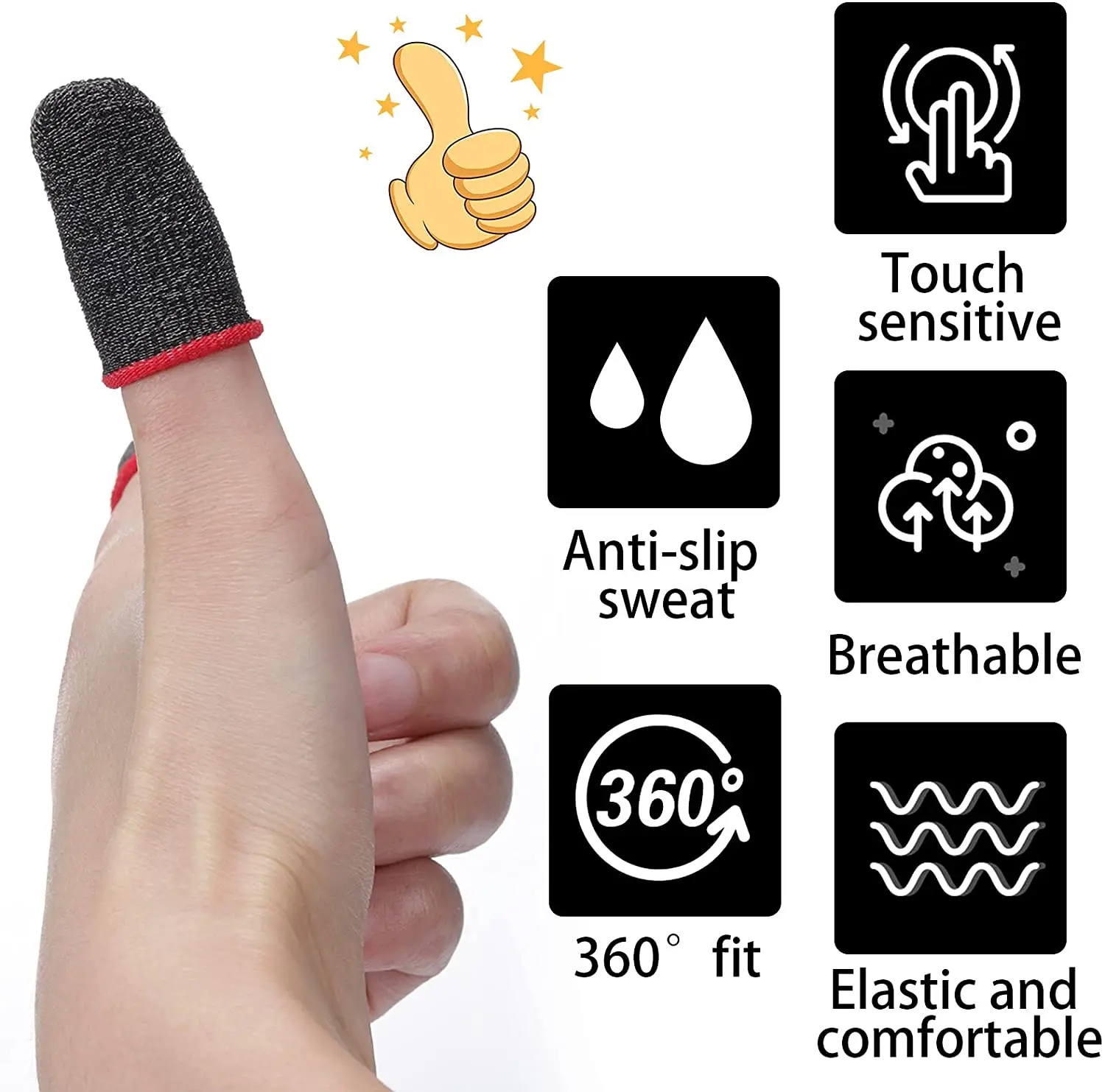 Game Playing Games Controller Finger Covers Proof Gaming Thumbs Sleeve ...