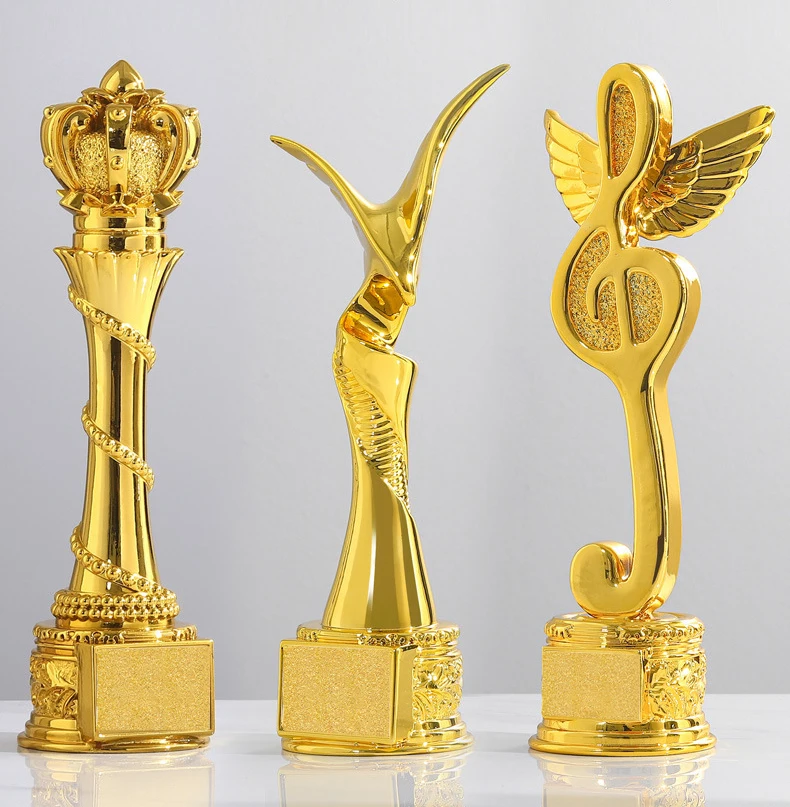 Custom Crystal Resin Metal Trophy Cups - Award Soccer Gold Trophies