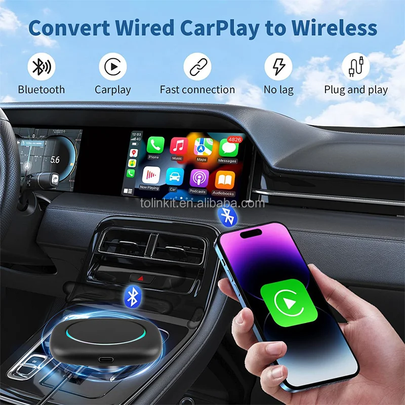 Oem Carplay Wireless Android Auto Dongle Universel Car Play Box 6g ...