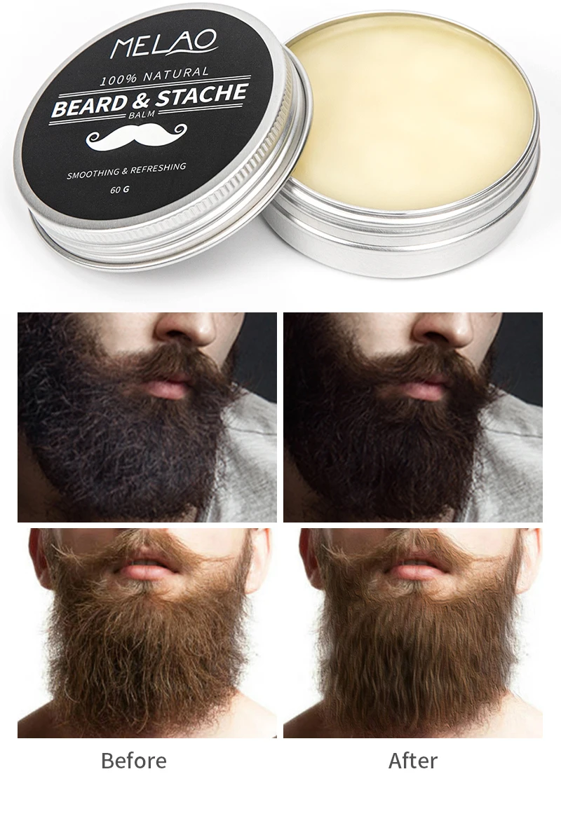 MELAO Men's Beard Balm - Promotes Healthy Growth & Softness