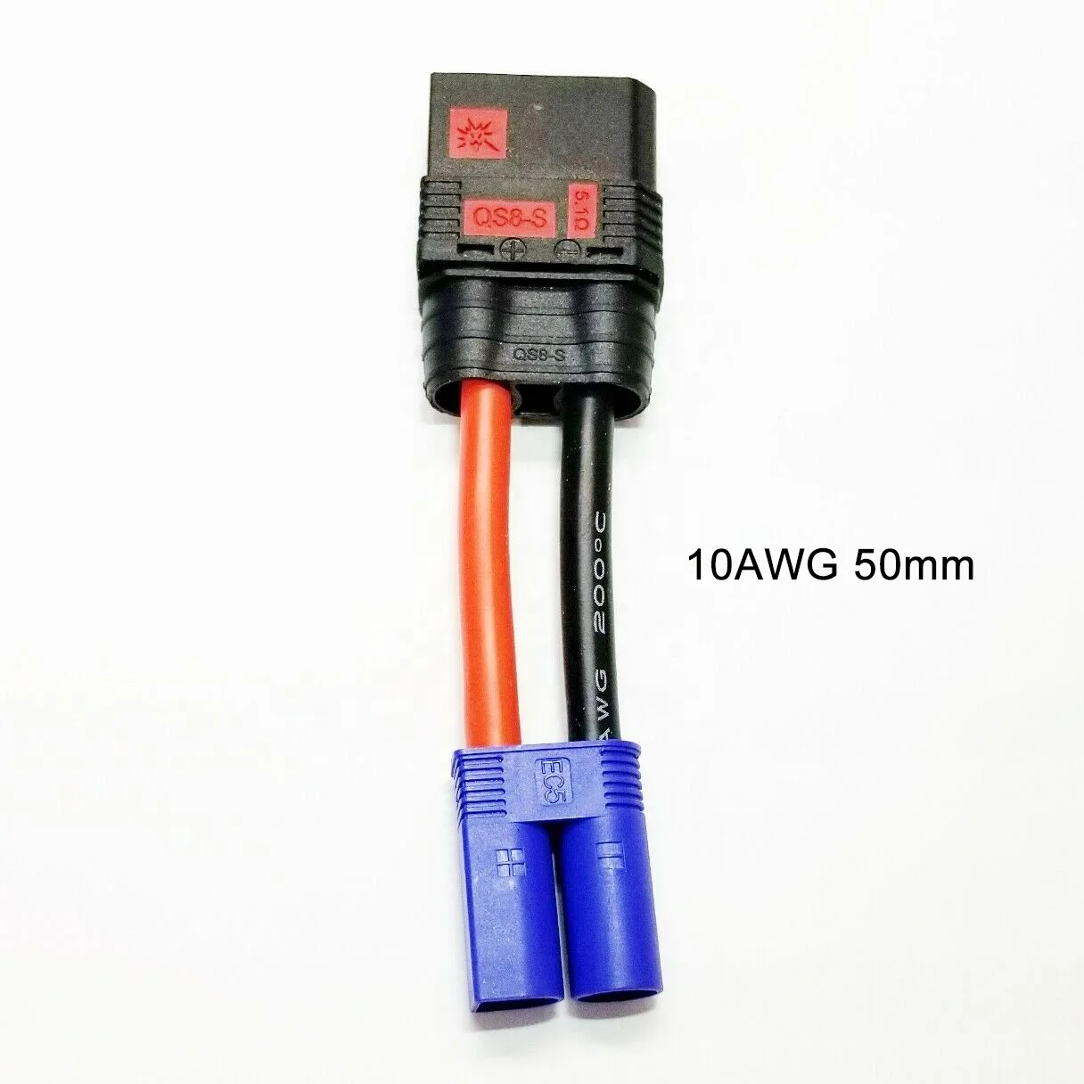 10 pcs QS8-S Anti-spark Connector Female QS8 to Male XT90 XT60 EC5 EC8 TRX Deans T Plug Adapter ...