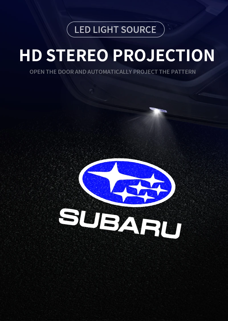 Car LED Projector Laser Door Welcome Light for Subaru Forester, Outback ...