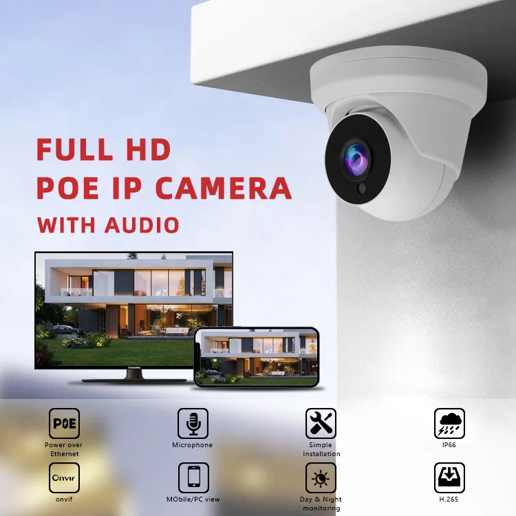 4K Mini IP WDR POE Camera with Night Vision & Built-in Mic