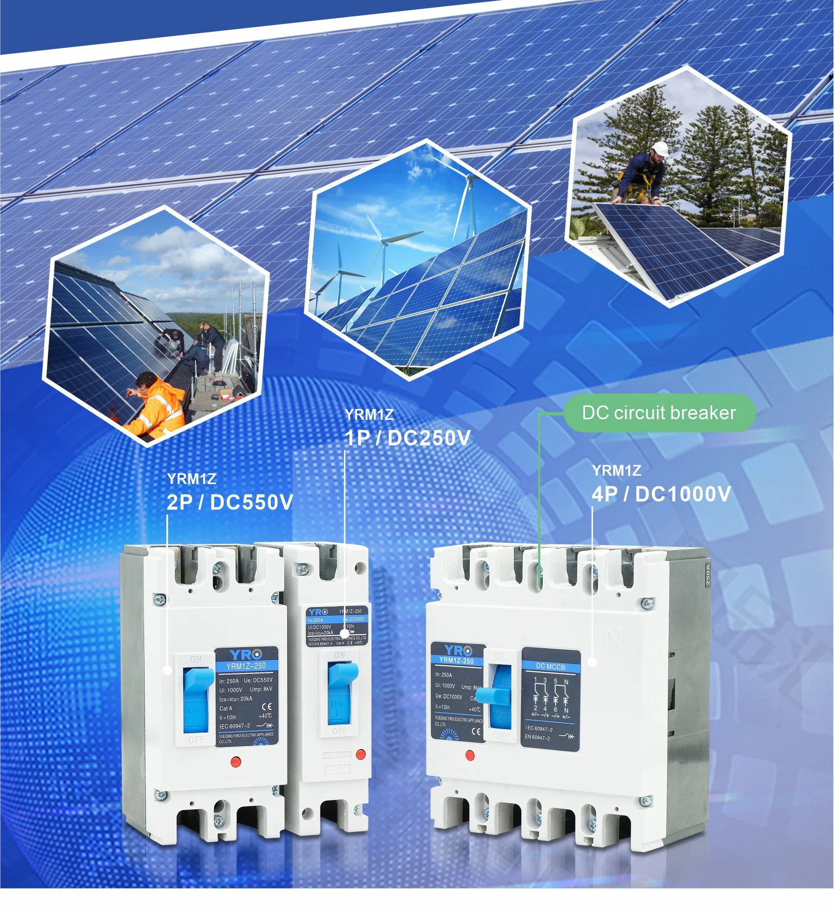 4p 250a Dc Circuit Breaker For Solar System Breaker Dc 1000v - Buy Dc ...