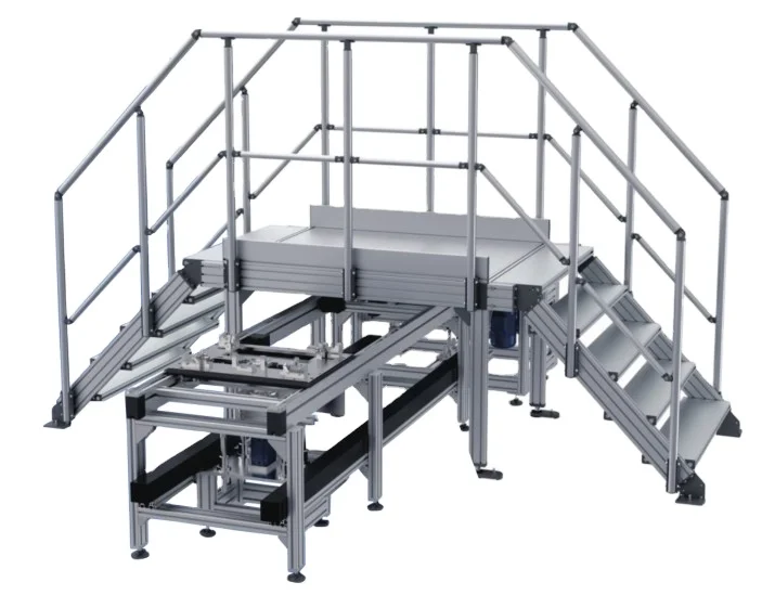 Customized Industrial Workshop Aluminum Work Platform Step Platforms ...