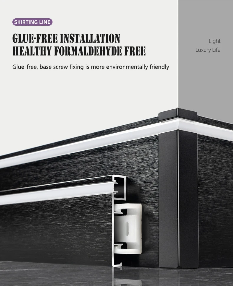 Baseboard Wall Flooring Led Skirting Board Aluminum Led Baseboard ...