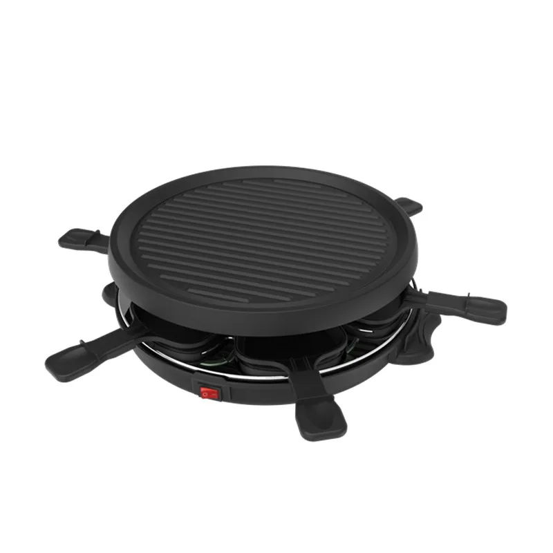 1400w Electric Indoor Raclette Grill With Non-stick Coating Stainless ...