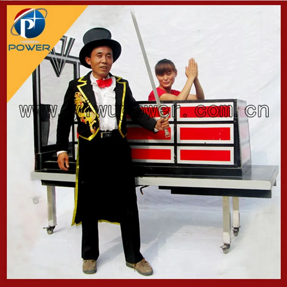 Large Stage Illusion Show Performance Origami Fold Sword Box Magic ...