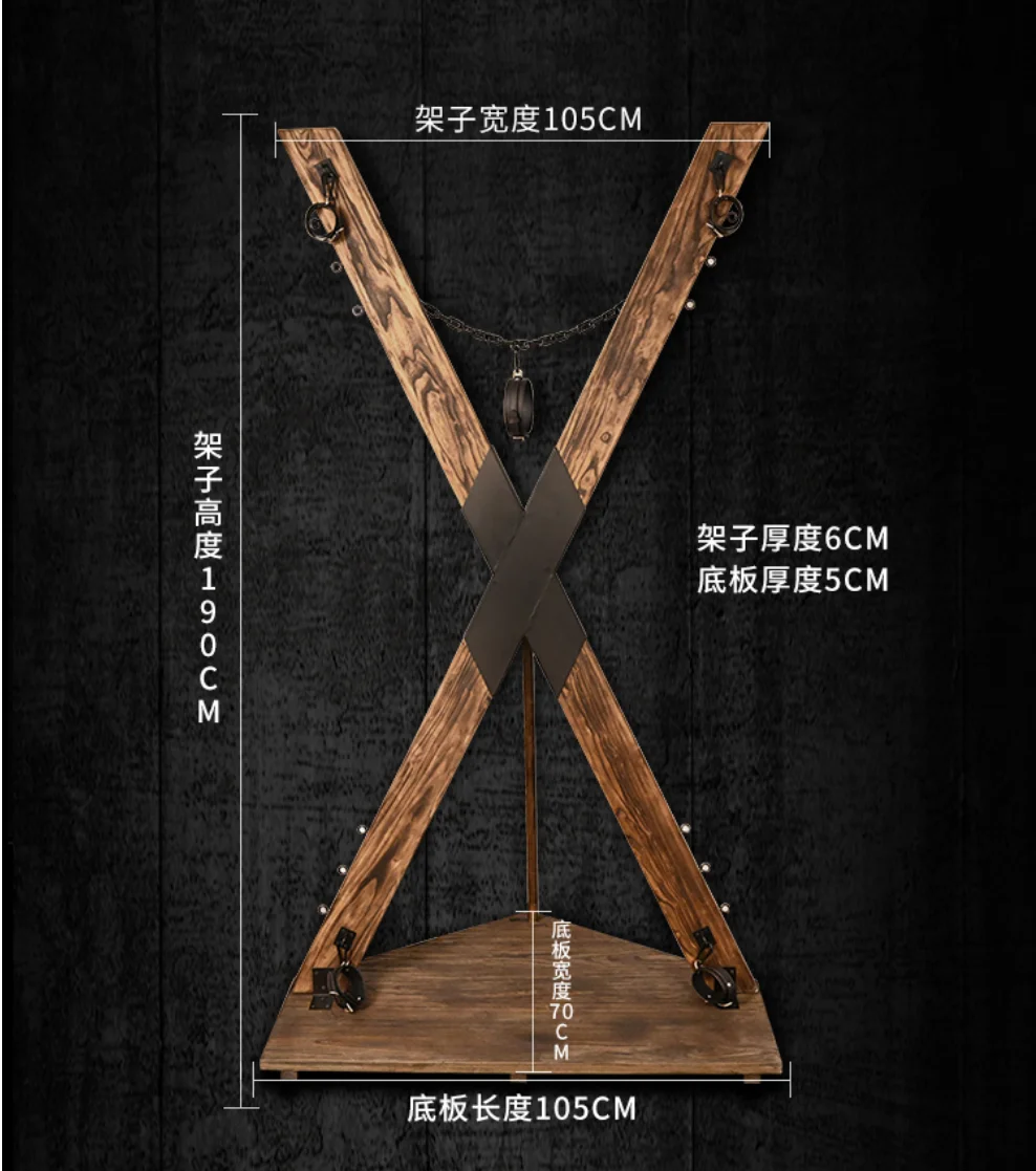 Crucifixion Play Adjustment Large Bondage Frame - St. Andrew's Cross in ...