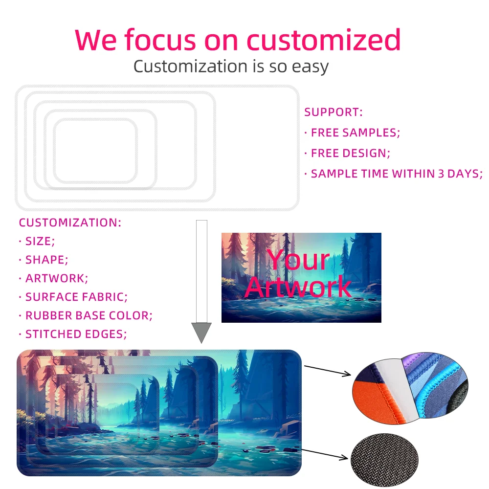 Factory Custom 24x14" TCG Playmat Scratch-Proof Trading Mats for ...