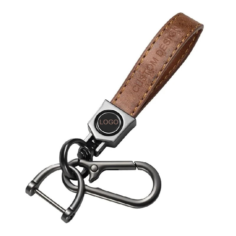 High Quality Leather Custom Keychains With Logo Braided Sublimation ...