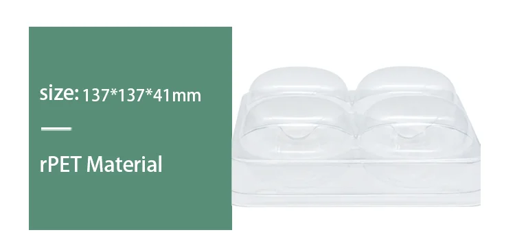 Rpet Custom Manufacturer Recyclable Clear Plastic Packaging Box Food Container Salad Round ...