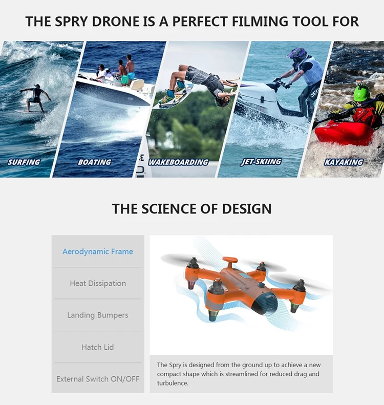 Swellpro Spry Waterproof Drone with 4K Camera & APP Control