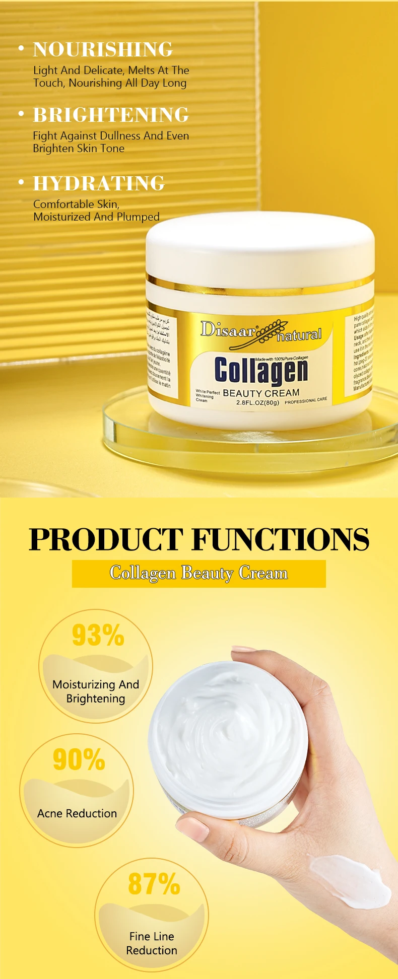 Disaar Skin Whitening Collagen Face Cream - Anti Aging