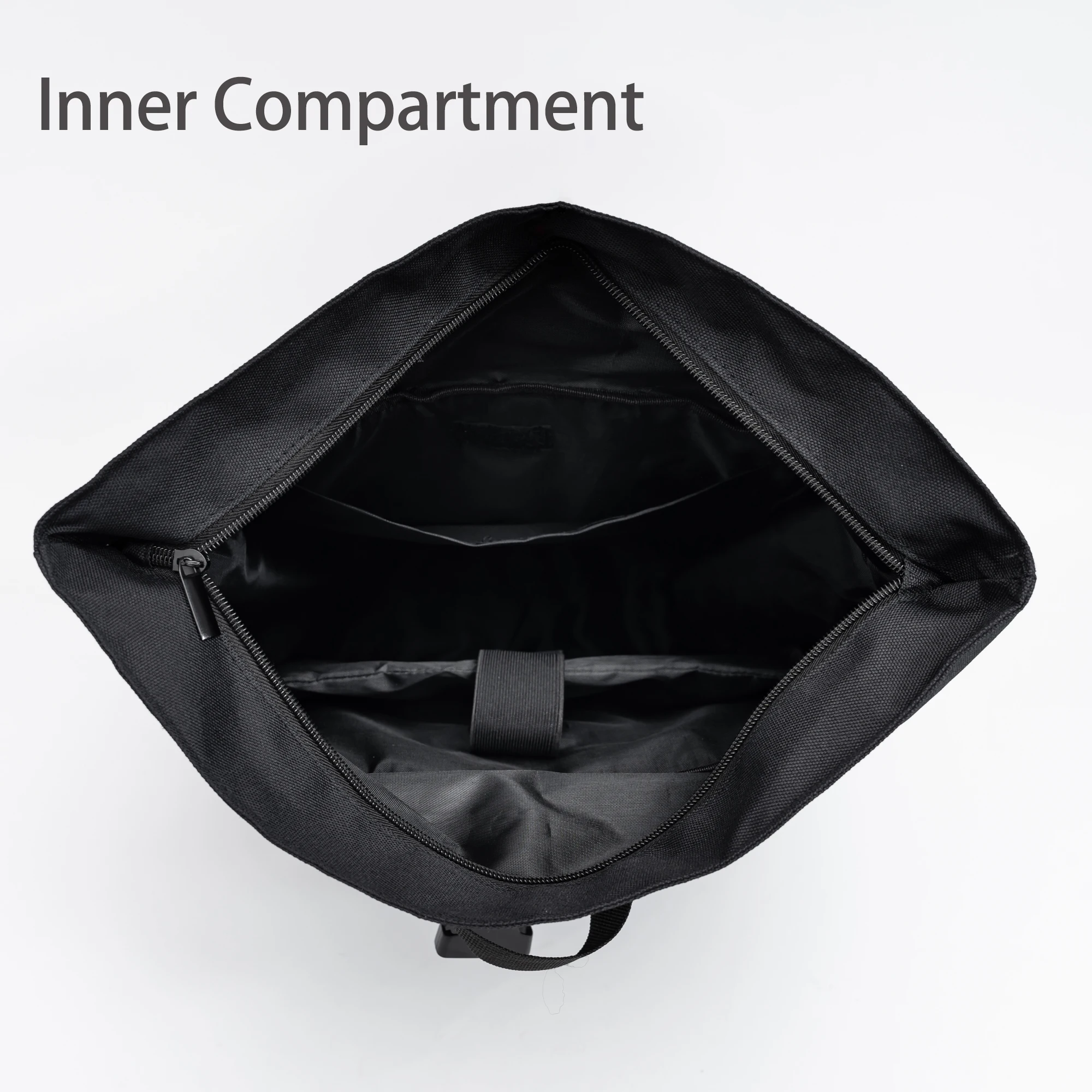 Black Recycled RPET Roll Top Backpack - Durable & Waterproof