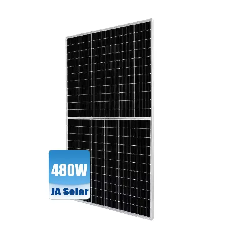 JA 480w Bifacial Solar Panel Mono PERC Half-cell Double Glass Module ...