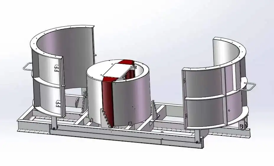 Rectangular Concrete Precast Steel Mold For Sewer U Drain Pipe & Septic ...