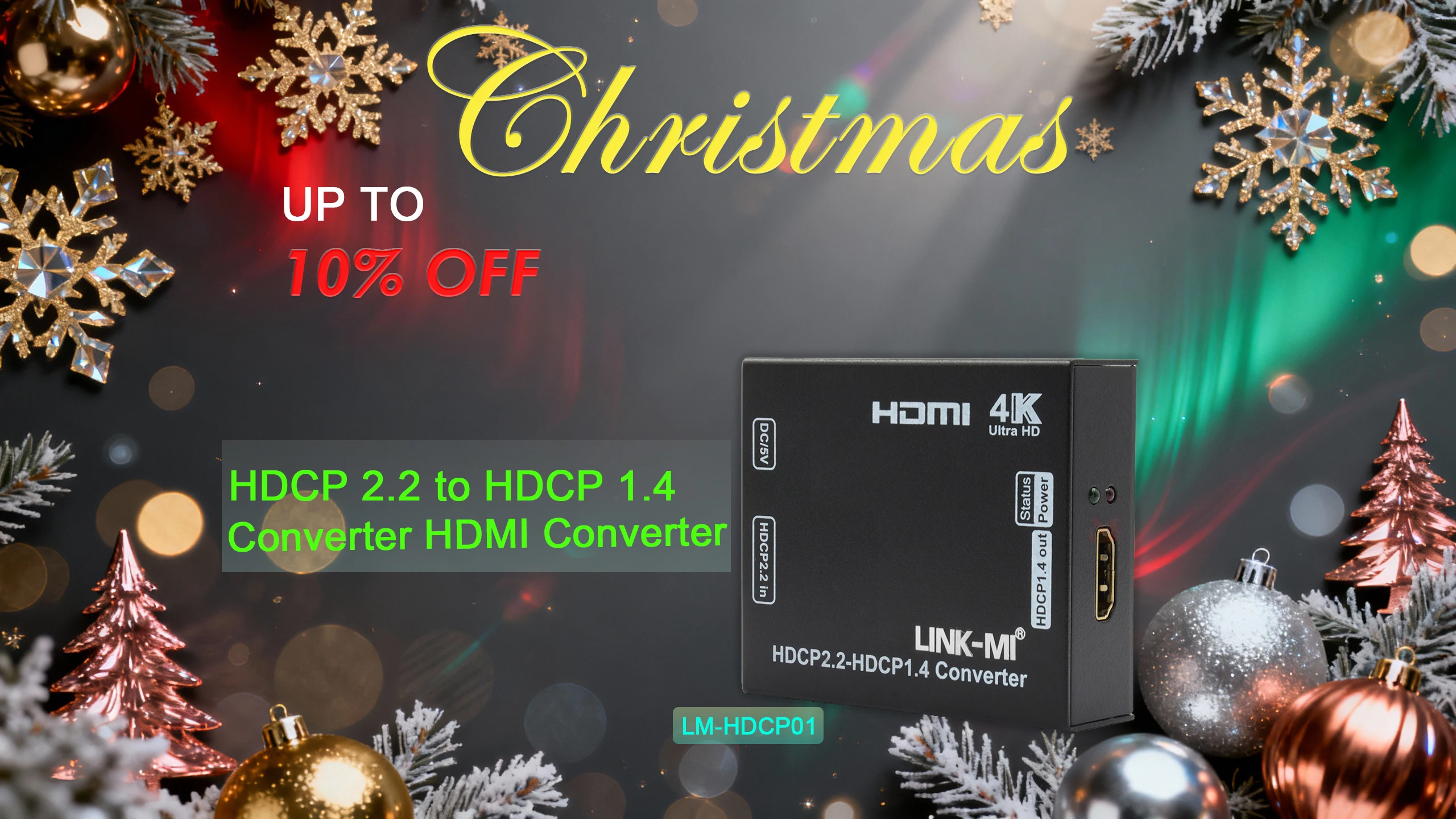 HDTV DTV HDCP to HDMI Converter - Support 4K 3D CEC