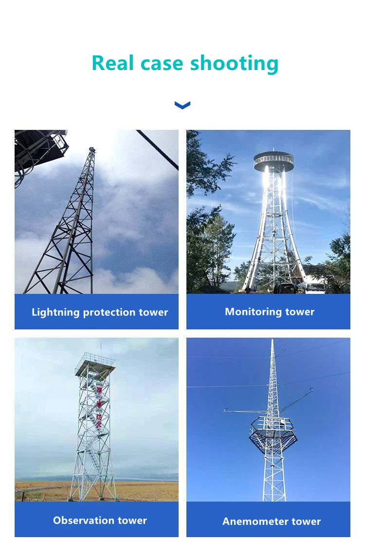 30m Pipe Telecommunication Wifi Antenna Tower Galvanized Single Tube ...