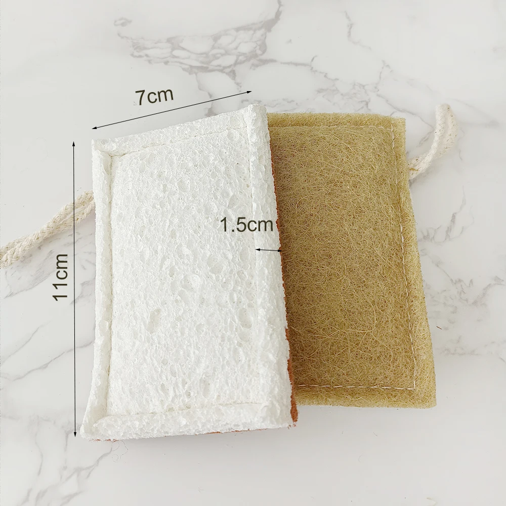 Eco Friendly Biodegradable Washing Dishes Sponge Cleaning Wood Pulp ...
