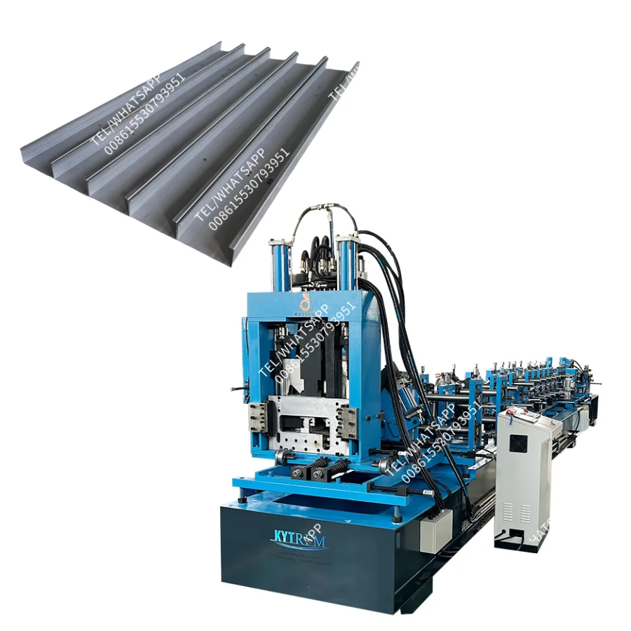 Full Automatic CZ Purlin Profile Light Gauge Steel Frame Roll Forming Machine Tile Making ...