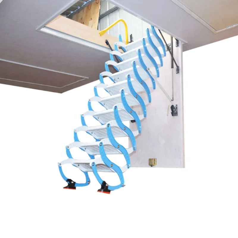 Attic Stretch Invisible Ladder Telescopic Stairs Household Electric ...