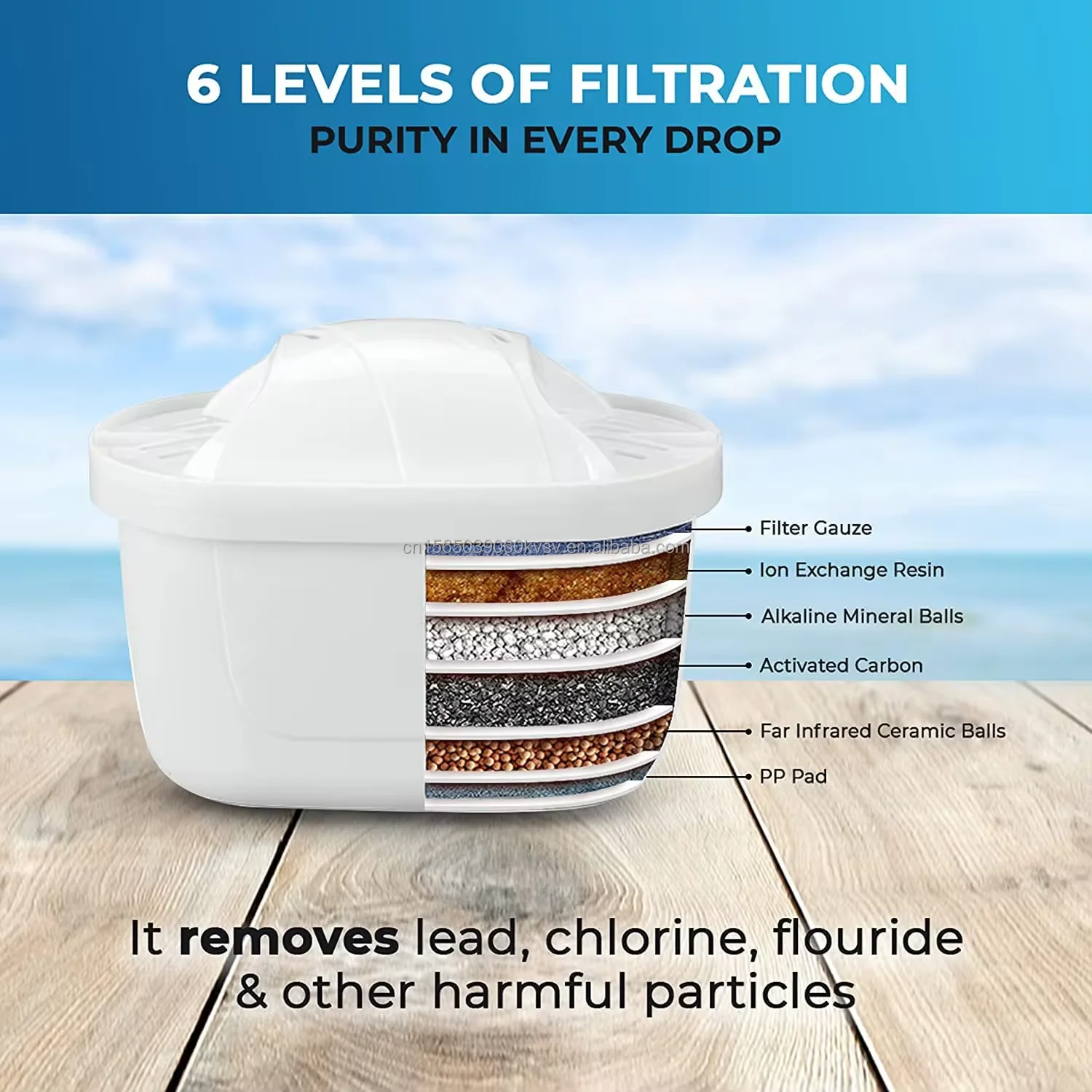 Mineral Hydrogen Alkaline Water Filter Pot Activated Carbon Water ...