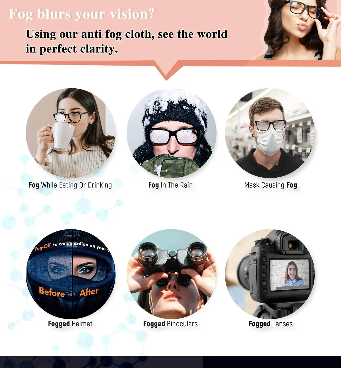 Dry Anti-fog Cloth Nano Anti Fog Eyeglasses Cloth Reusable Dry Defog ...