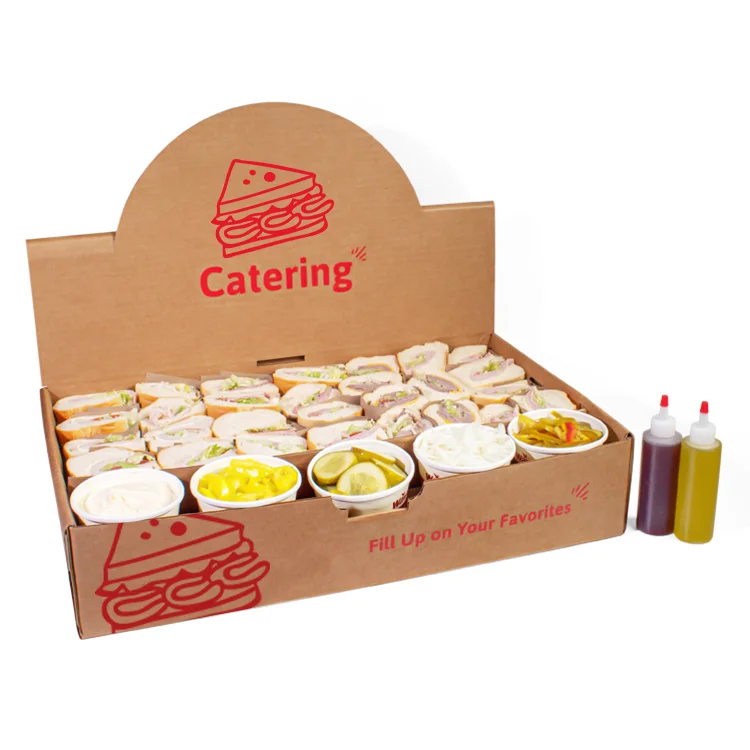 Hot Sale Brown Kraft Packaging Custom Logo Takeout To Go Food Paper ...