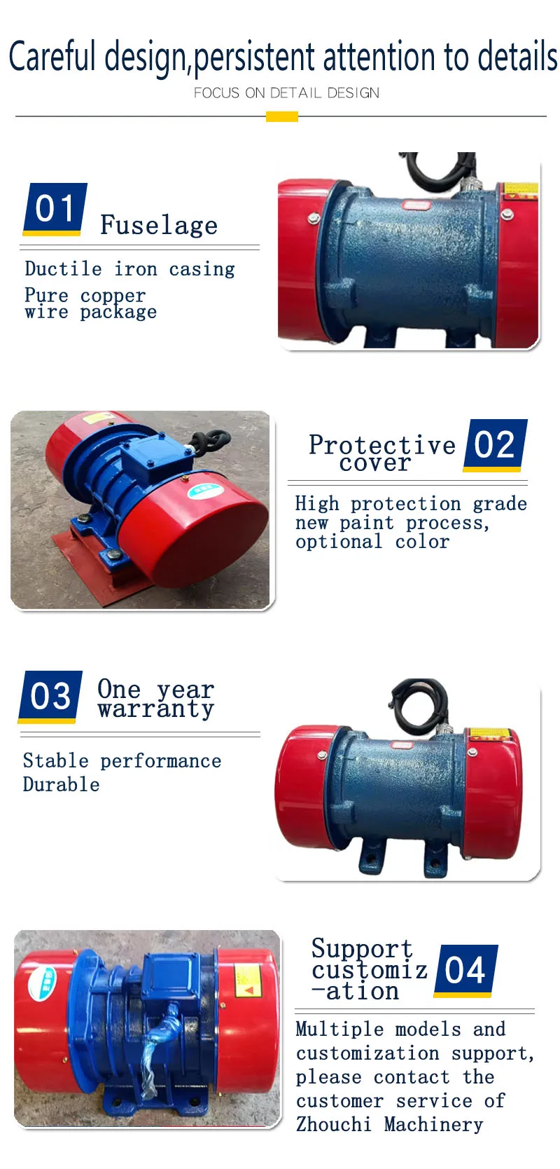 Small Industrial Linear Electric Vibration Shaker Motor Yzs-1.5-4c 380v ...